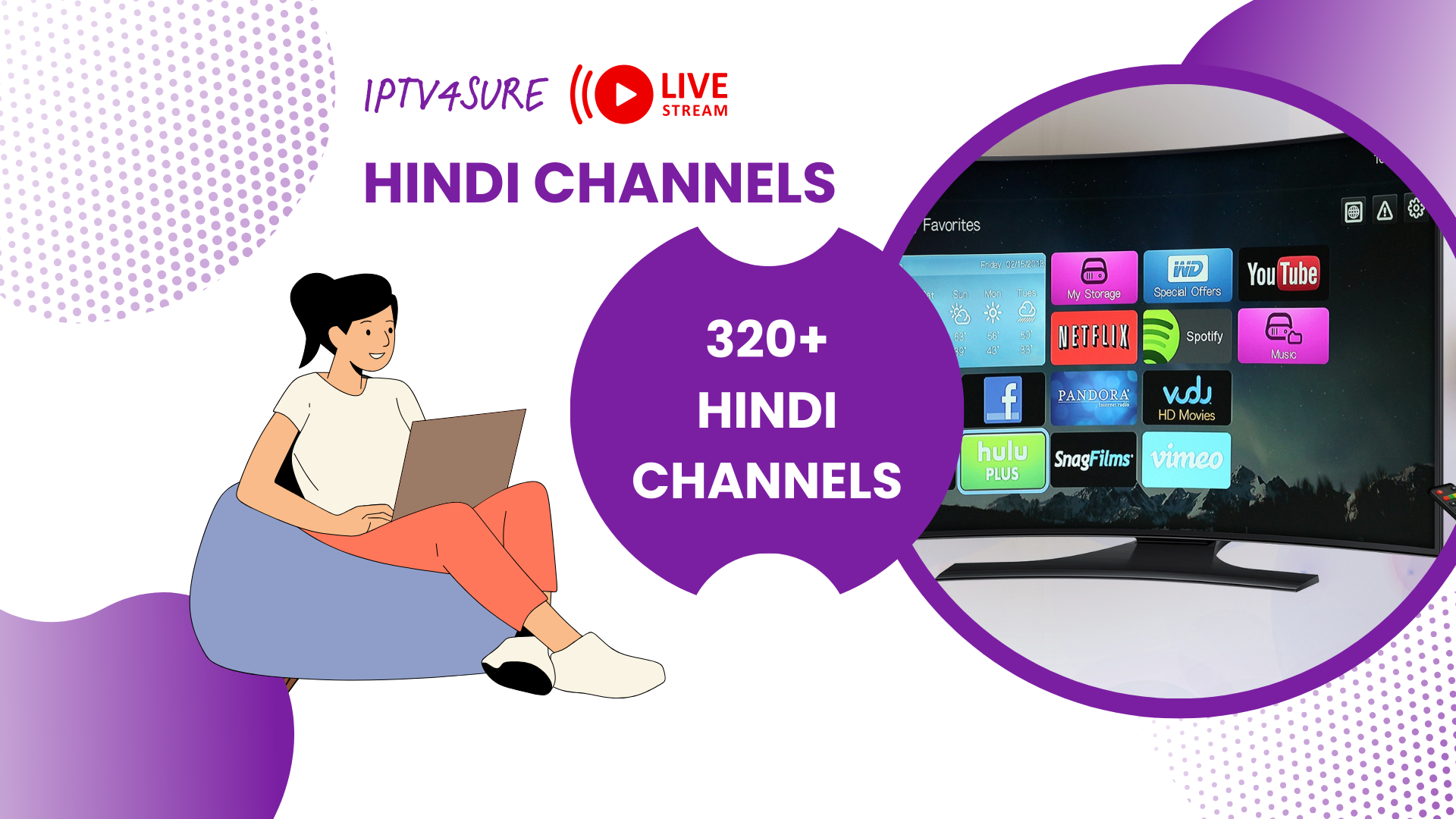Watch IPTV for Hindi Channels, IPTV Hindi in USA - IPTV4Sure